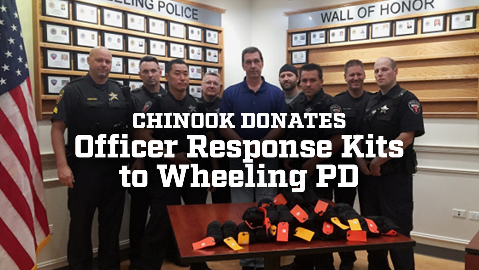 Chinook Donates 33 Officer Response Kits to the Wheeling, IL. Police ...